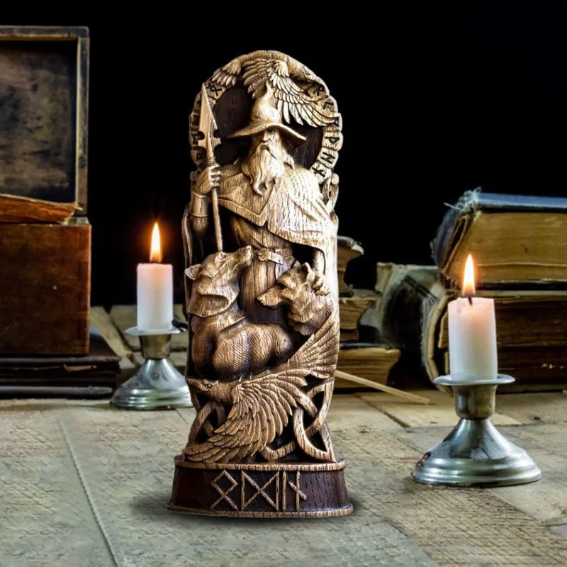 Nordic God Statue Decor Resin Freya Odin Sol God Figurines Pantheon Al – MY