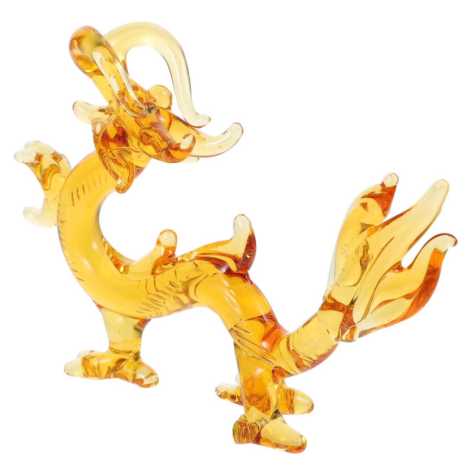 Crystal Dragon Statue Hand Blown Glass Dragon Figurines Chinese Dragon – MY